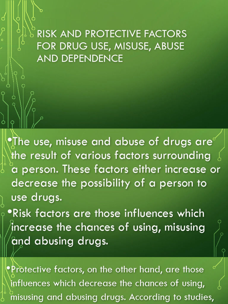 Risk and Protective Factors for Drug Use | PDF | Substance Abuse ...