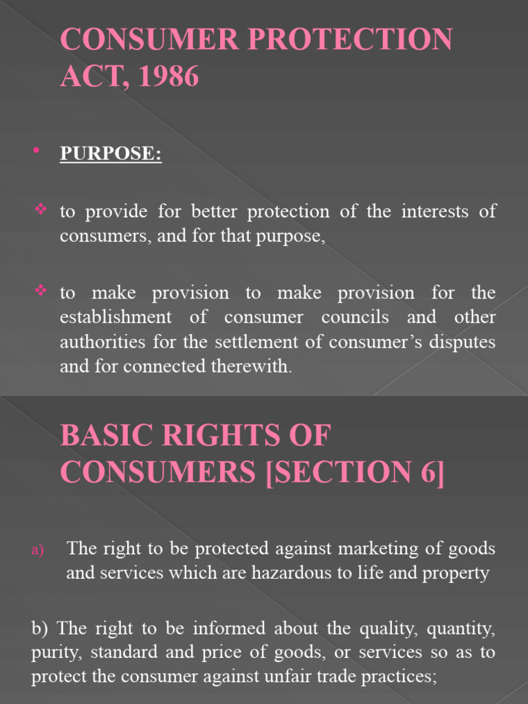 Consumer Protection Act Presentation | PDF | Jurisdiction | Consumer ...