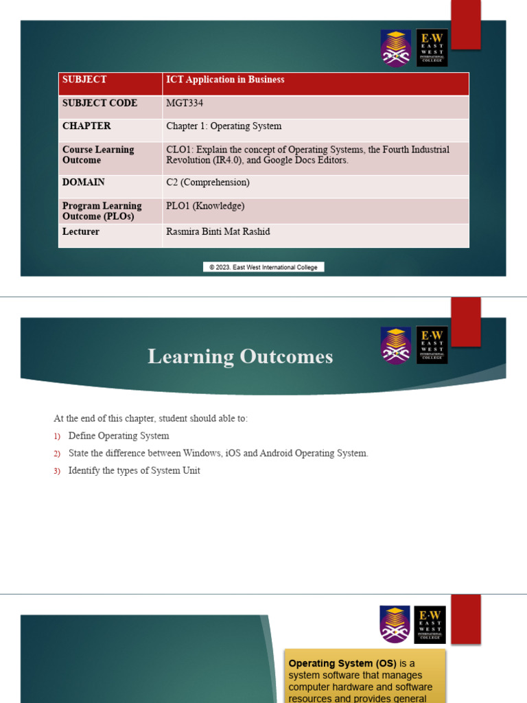 Chapter 1 - Operating System | Download Free PDF | Android (Operating System) | Operating System
