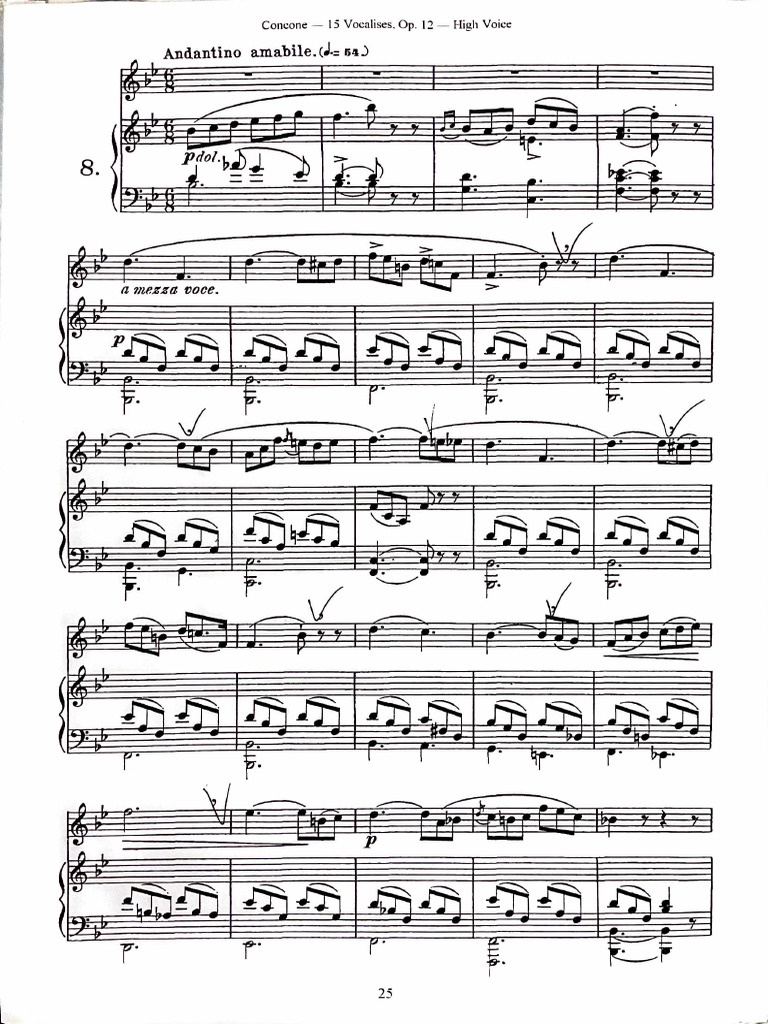 Concone Vocalizzo N.8 | PDF