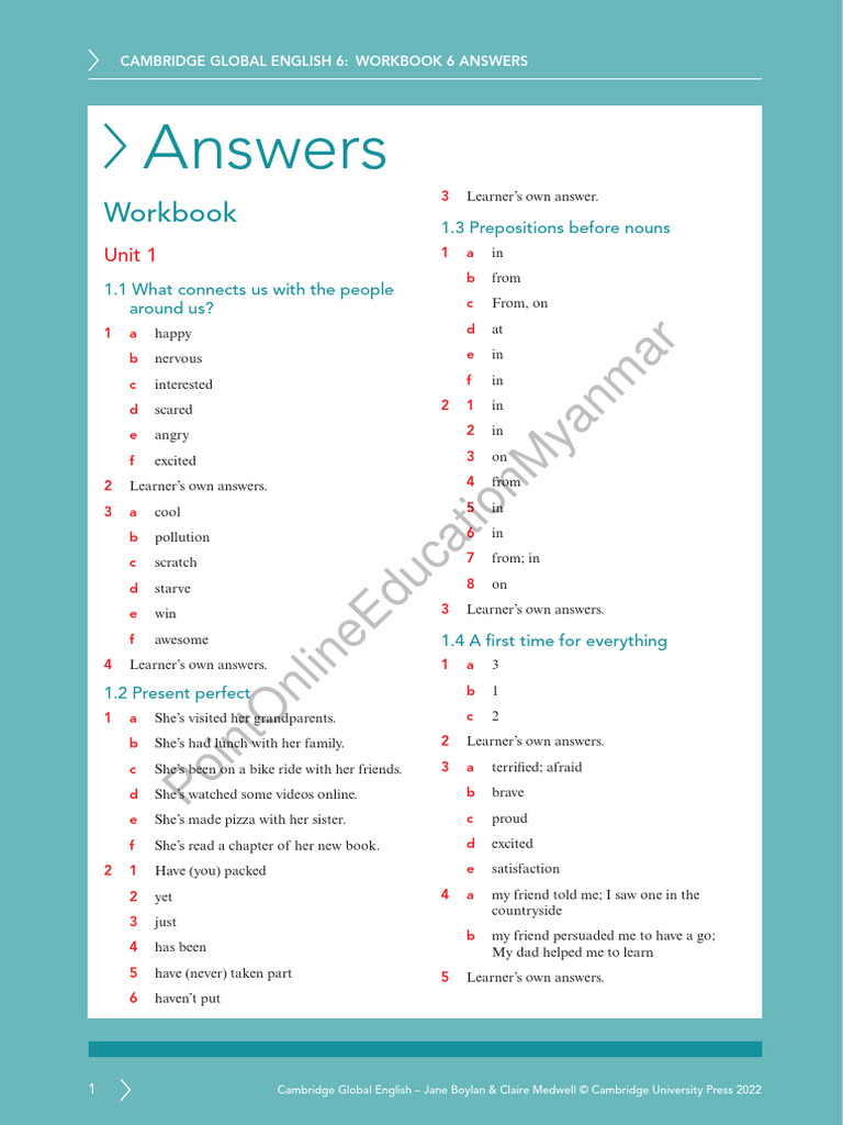 Cambridge Global English 6 Workbook Answers | PDF | Whales | Volcano