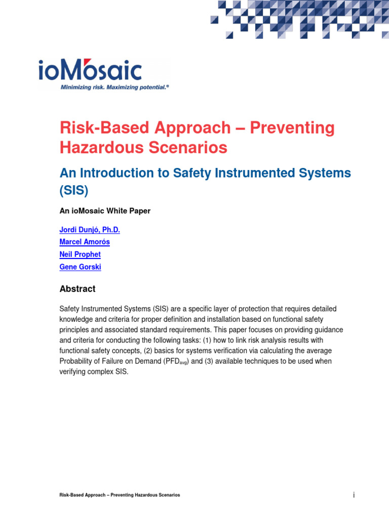 Risk Based Approach Preventing Hazardous Scenarios 2017 | PDF | Reliability Engineering | Risk