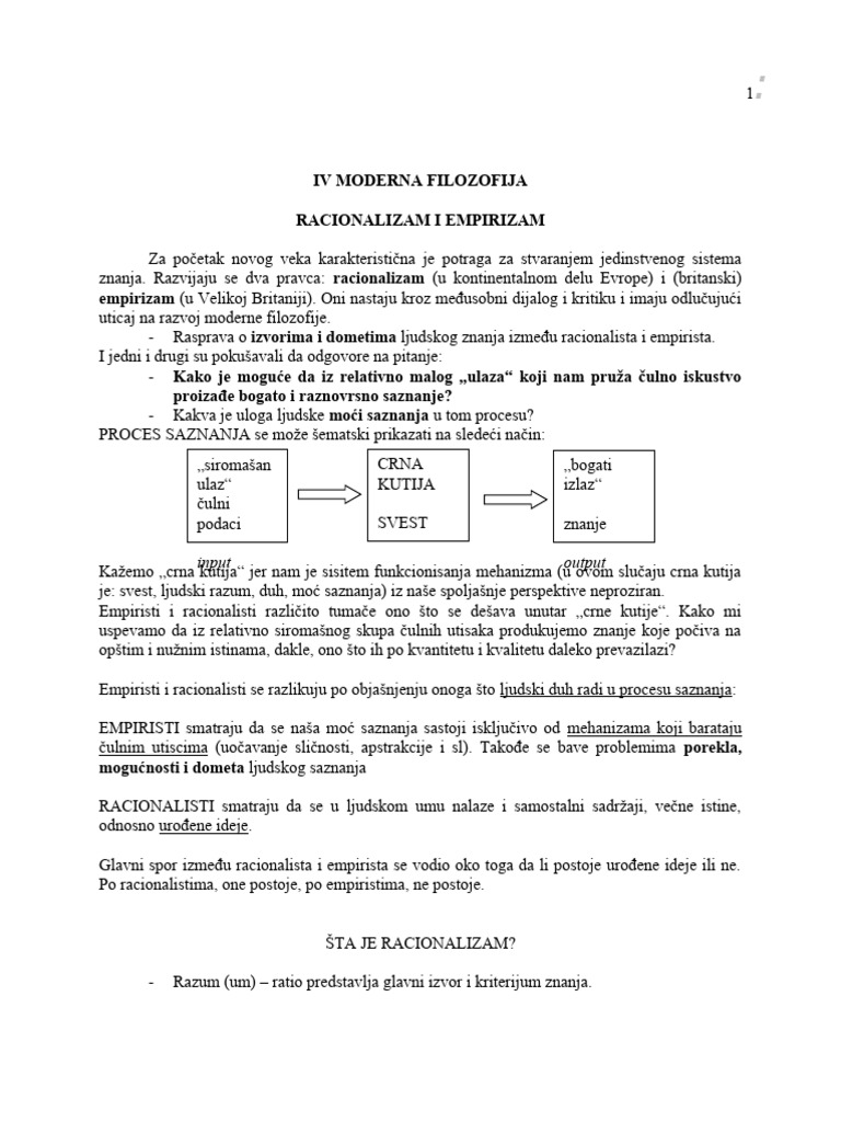 Racionalizam-I-Empirizam-Dekart-Jelena-27-2 2 | PDF