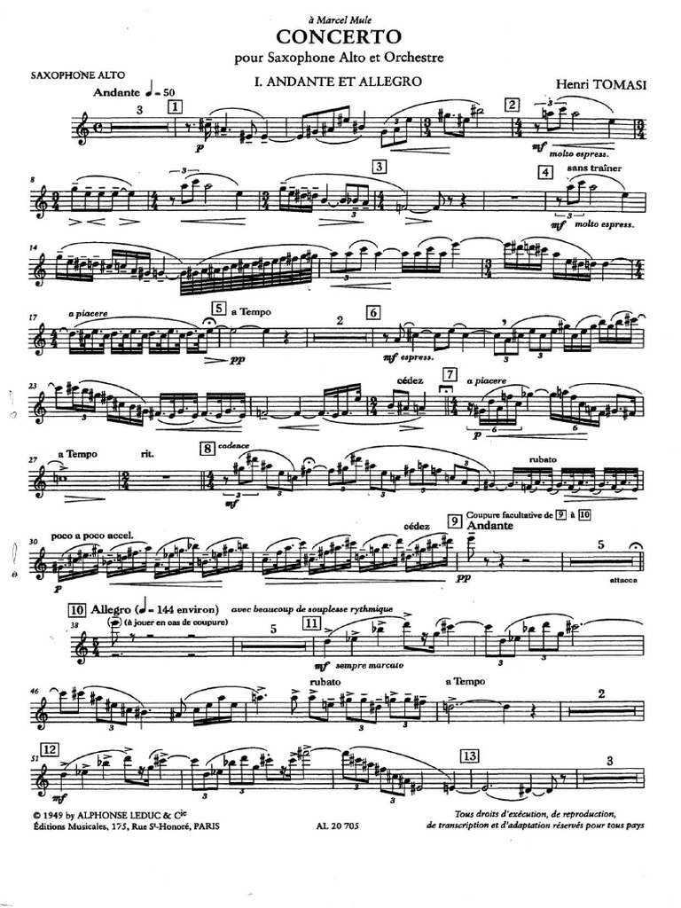 Concerto Tomasi | PDF