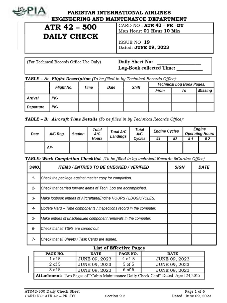 Daily Check | Download Free PDF | Landing Gear | Aviation