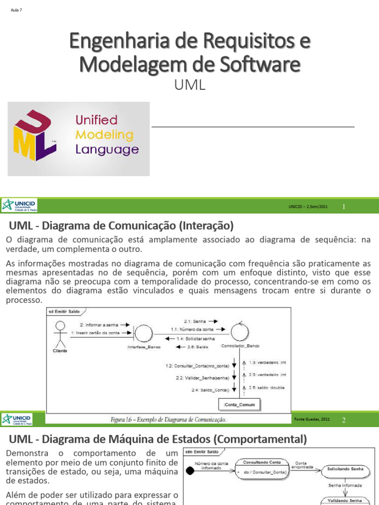 Engenharia de Software AULA07-UML-Parte 2 | PDF | Linguagem de ...