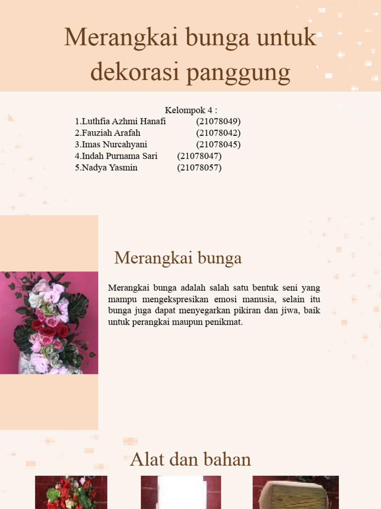 Teknik Merangkai Bunga Panggung Kreatif | PDF | Griya & Taman | Sains ...