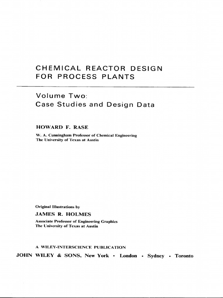 Chemical Reactor Design For Process Plan | PDF