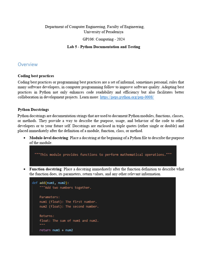 GP106: Computing - 2024 Lab 5 | PDF | Python (Programming Language) | Source Code