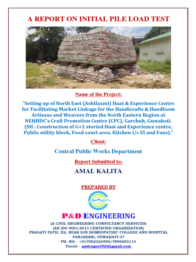 Initial Pile Load Test Report for Haat | PDF | Deep Foundation | Beam ...