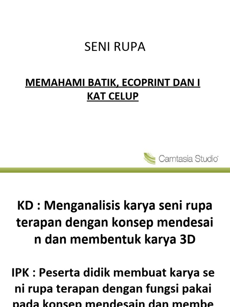 Seni Rupa Terapan: Batik & Ecoprint | PDF | Seni | Gaya Hidup