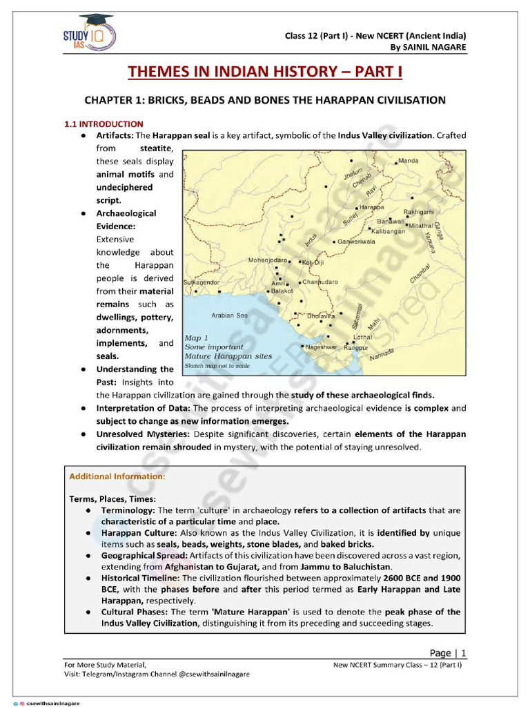 Summary of Class 12 (Part I) New NCERT | PDF