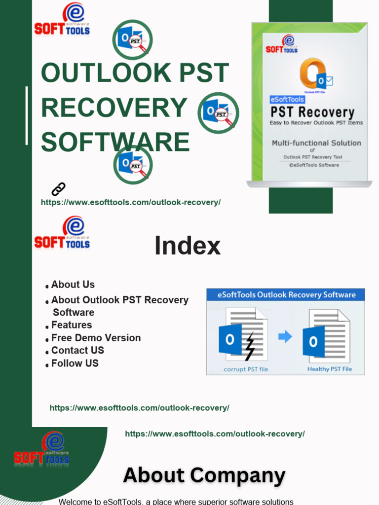 Outlook PST Recovery Software | PDF | Microsoft Outlook | Data Management