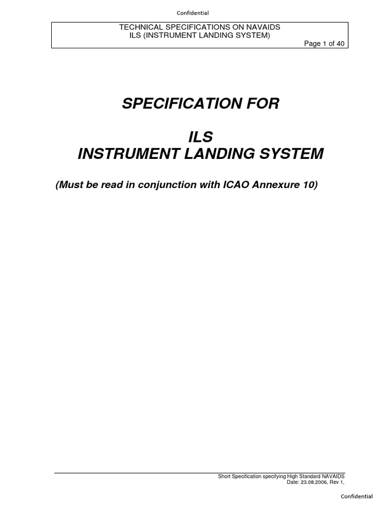 Appendix A - ILS Spec | PDF | Antenna (Radio) | Reliability Engineering