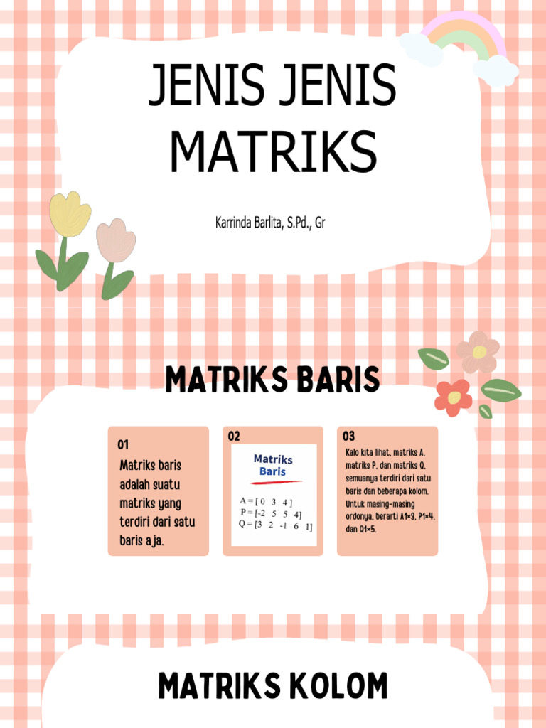 Jenis-Jenis Matriks dalam Matematika | PDF