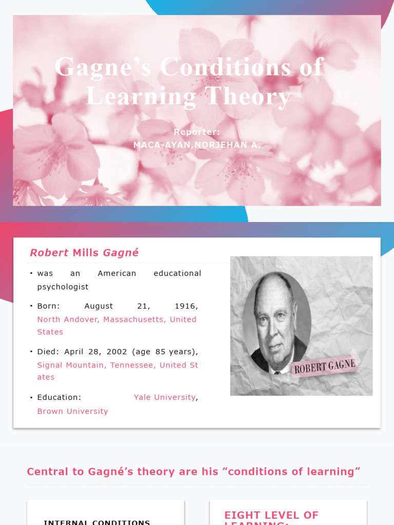 Gagnes Conditions of Learning Theory 2 | PDF | Procedural Knowledge | Cognitive Psychology