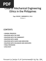 Code of Ethics For Mechanical Engineers | PDF | Engineer | Profession