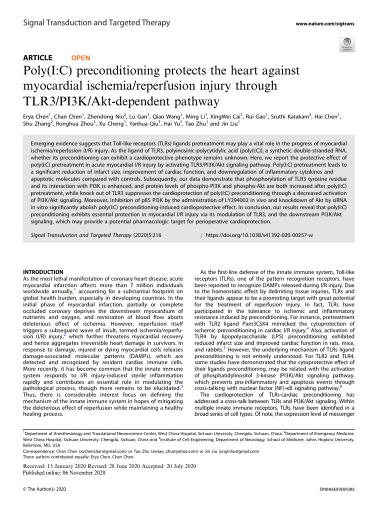 CHEN 2020 - Poly (IC) Preconditioning Protects The Heart Against ...