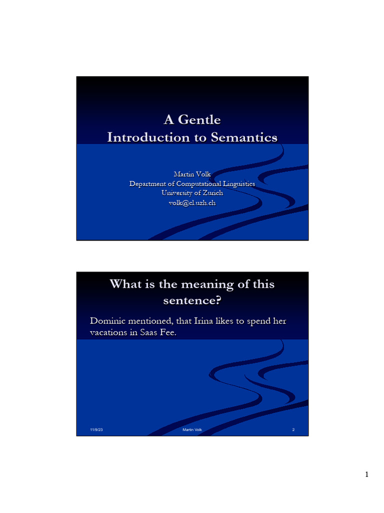 l08 Semantics and NER | PDF | Semantics | Lexical Semantics