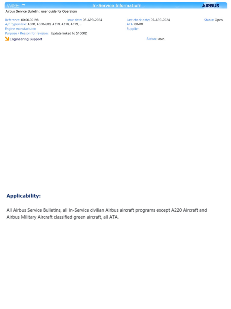 Airbus Service Bulletin Guide | PDF | Aviation | Airliner