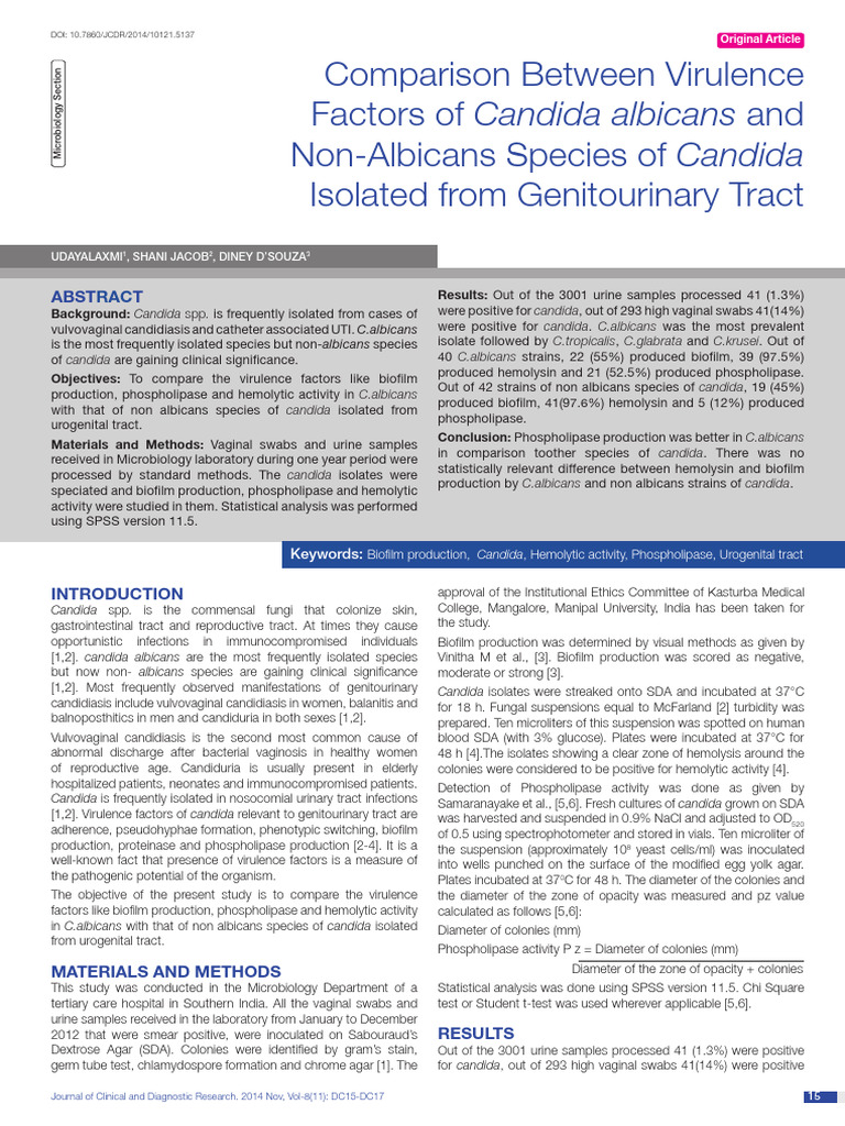 Candida | PDF | Candidiasis | Medical Specialties