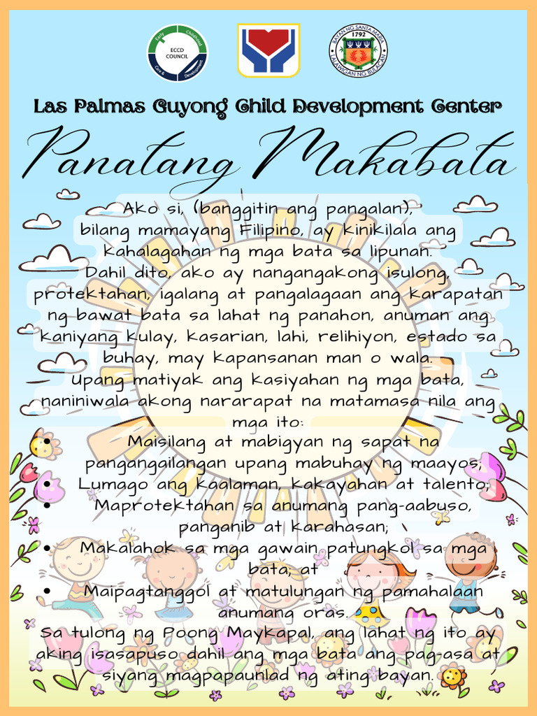 Panatang Makabata | PDF Panatang Makabata | PDF