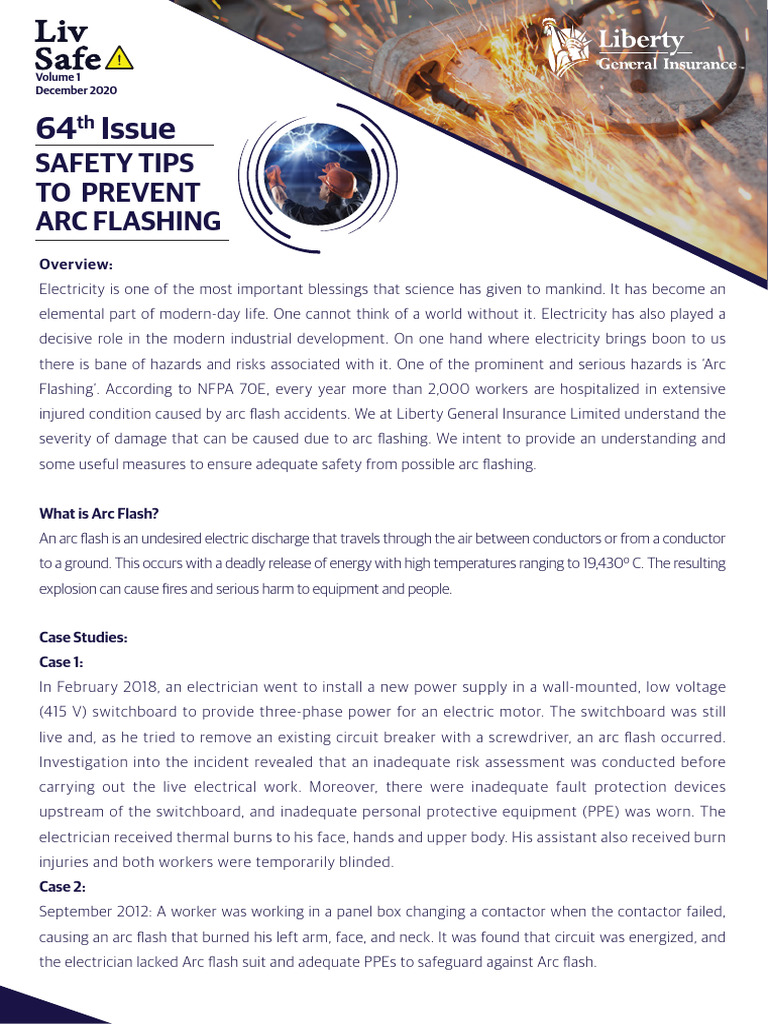 LivSafe 64th Issue Safety Tips To Prevent Arc Flashing | PDF | Electric ...
