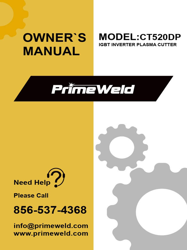 CT520DP Plasma Cutter Owner's Manual | PDF | Welding | Construction