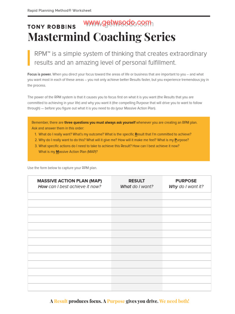 @MONEYBASHERS - RPM Worksheet | PDF | Career & Growth | Self-Improvement