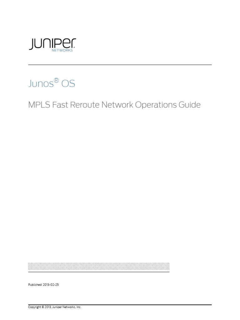 Junos - Nog Mpls FRR | PDF | Multiprotocol Label Switching | Networking