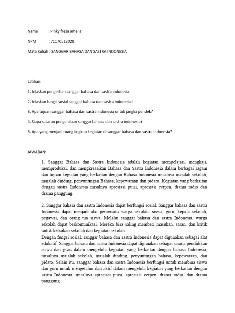 Latihan Soal Pinky | PDF