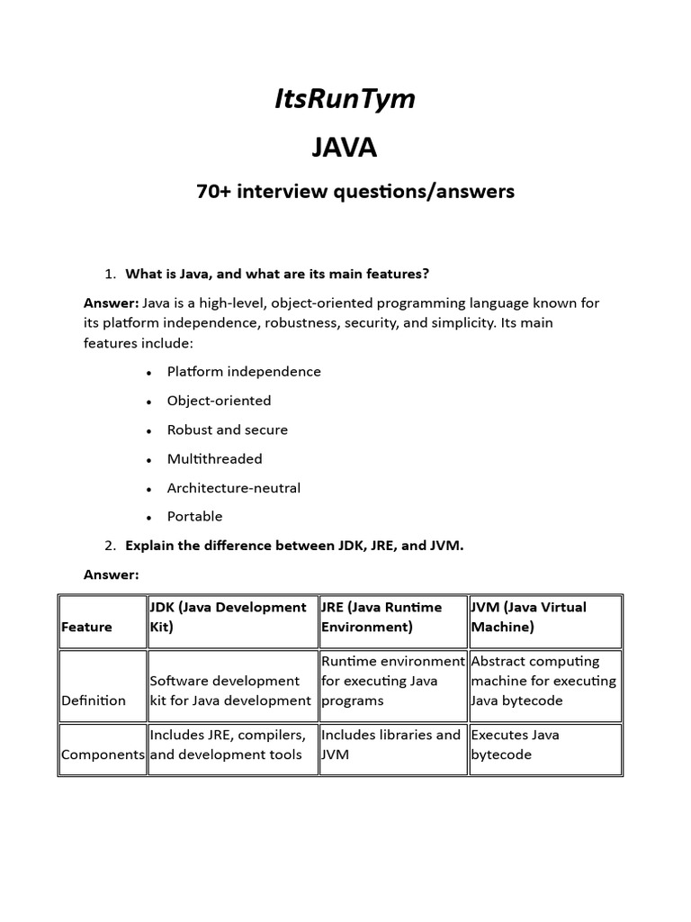 Java 70 Sheet Pdf Java Programming Language Class Computer