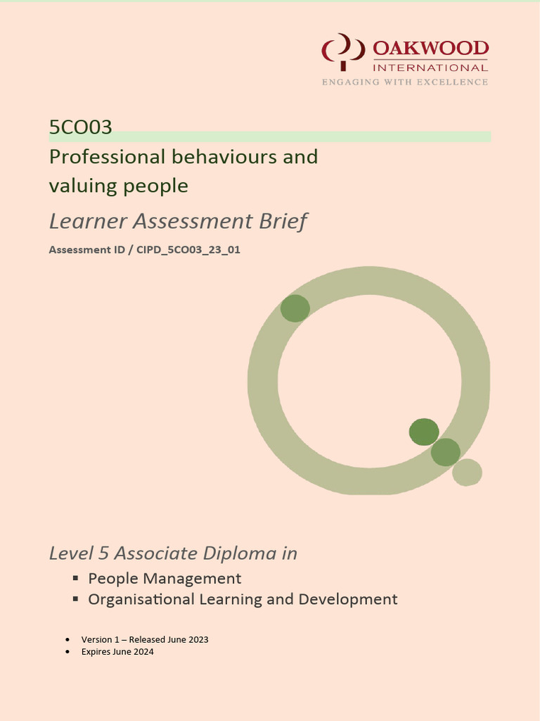 Professional Behaviours and Valuing People | PDF | Motivation ...