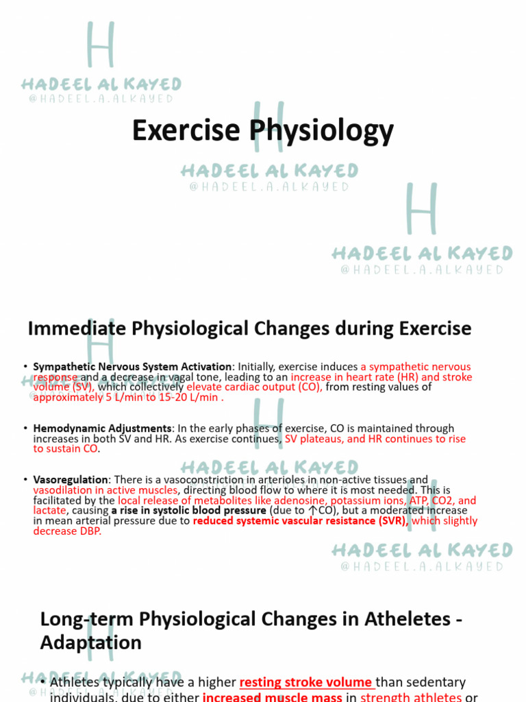 Exercise Physiology | PDF | Blood Pressure | Heart