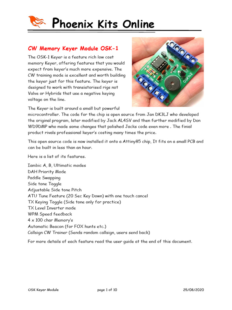 OSK Keyer Modulev3 | Download Free PDF | Electrical Engineering | Electricity