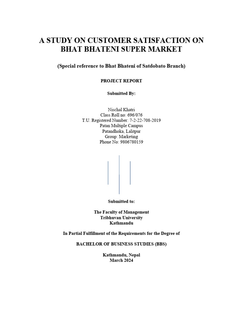 AStudyonCustomerSatisfactiononBBSM (New) (AutoRecovered) (AutoRecovered) | PDF | Customer ...