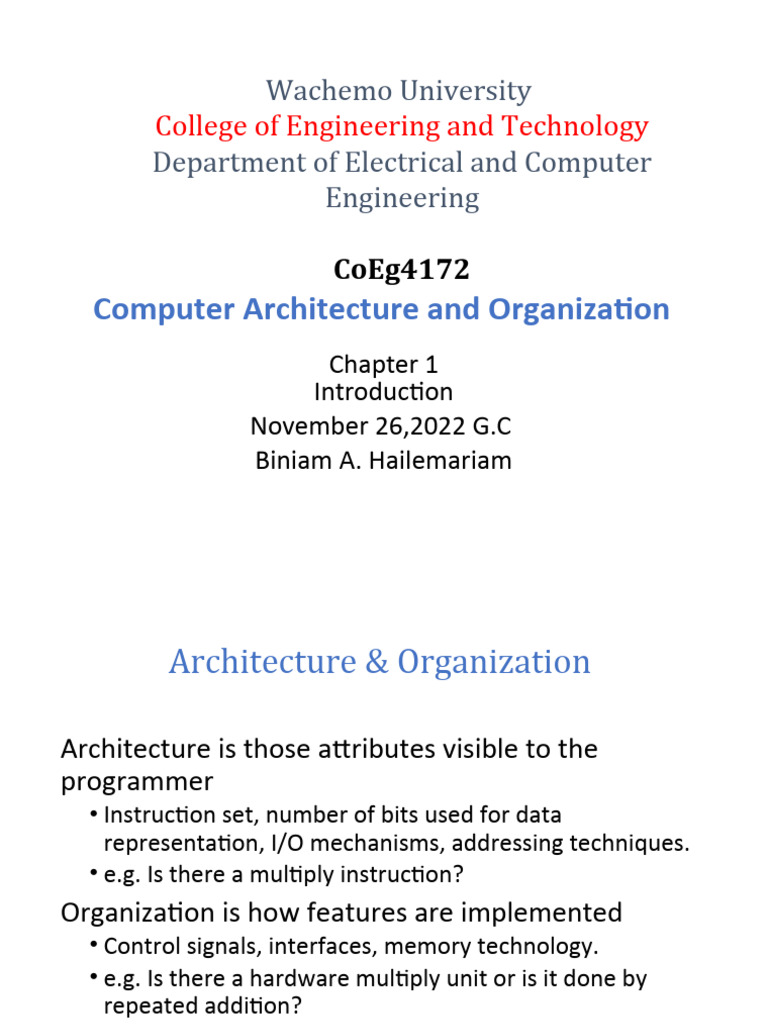 01 Introduction | PDF | Central Processing Unit | Input/Output