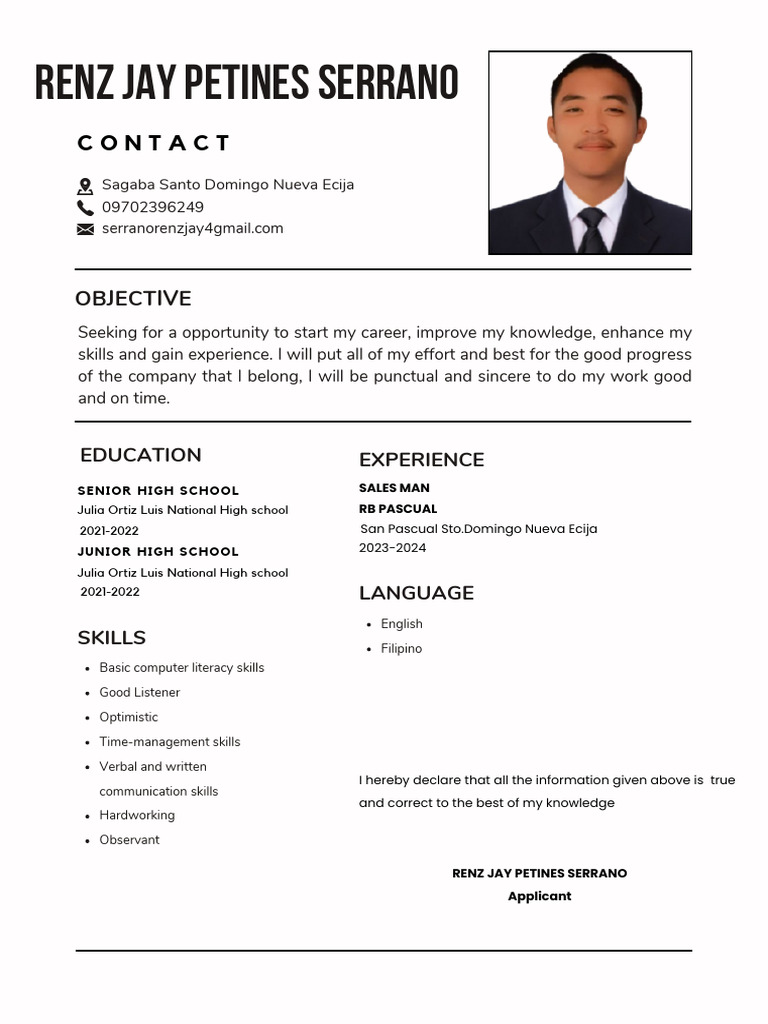 Renz Resume | PDF
