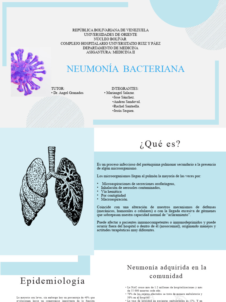 Neumonía Bacteriana | PDF | Neumonía | Las bacterias