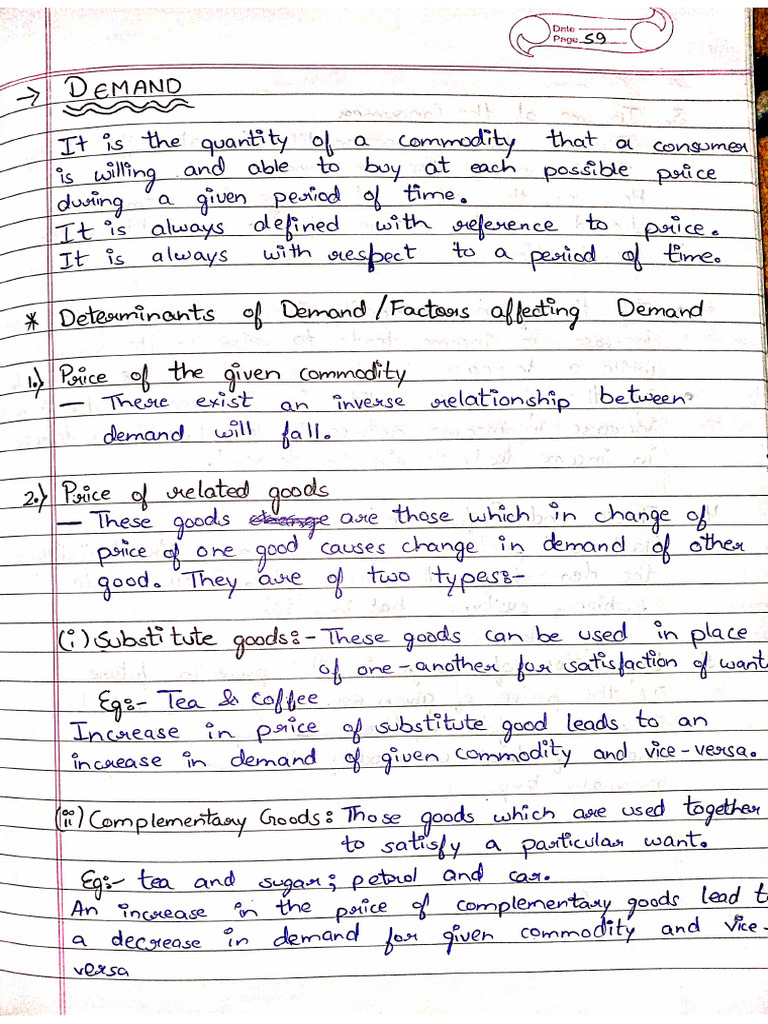 Demand and Factors Affecting Demand | PDF