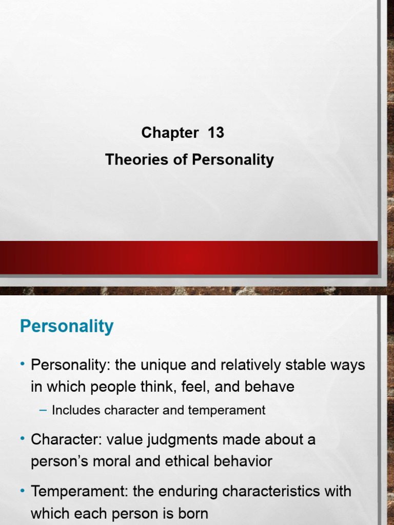 Chapter 13 - Slides 1 | PDF | Id | Humanistic Psychology