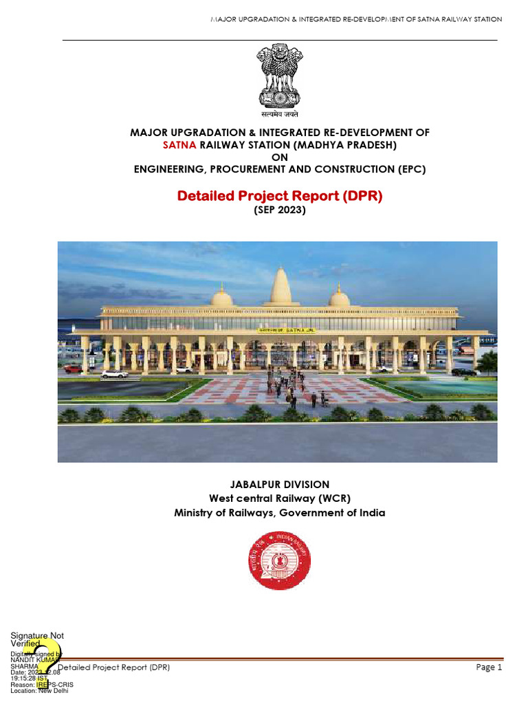 Satna Railway Station Redevelopment Plan | PDF | Surveying | Topography