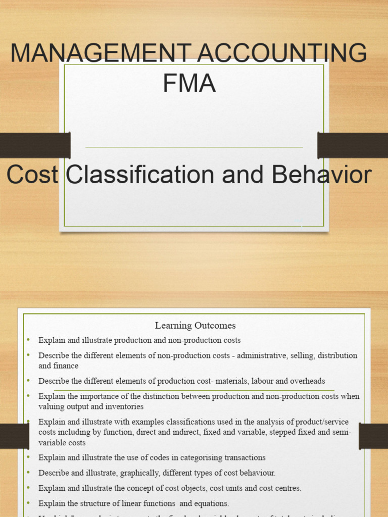 FMA-Session 2 - Cost Classification & Behavior | PDF | Cost Of Goods ... FMA-Session 2 - Cost Classification & Behavior | PDF | Cost Of Goods ...