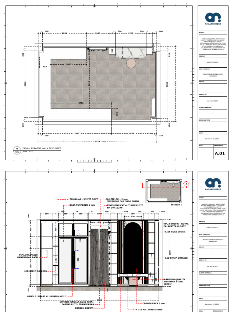 Layout Ded Walk in Closet | PDF