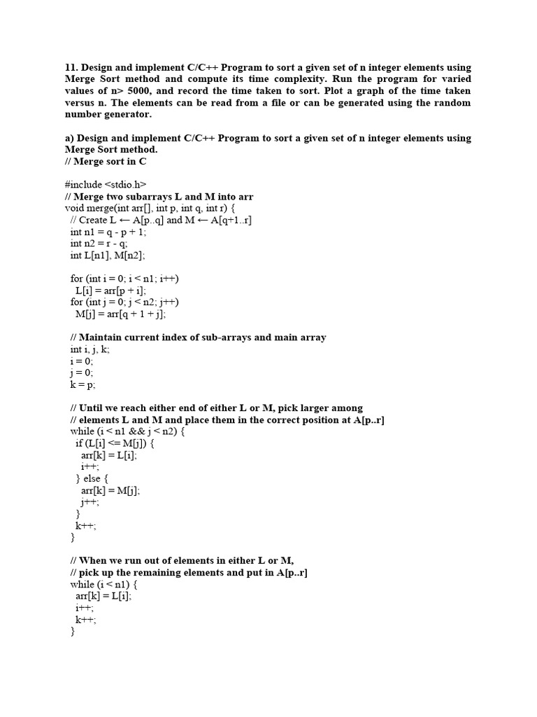 P11-Merge Sort | PDF | Teaching Methods & Materials