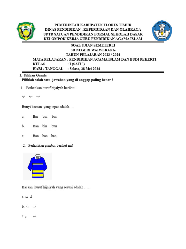 Soal Kelaas I Fix | PDF