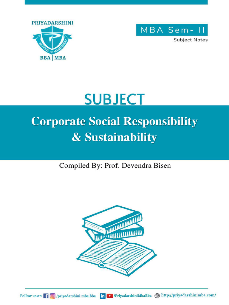 Notes - Mba Sem II Csrs | PDF | Corporate Social Responsibility ...