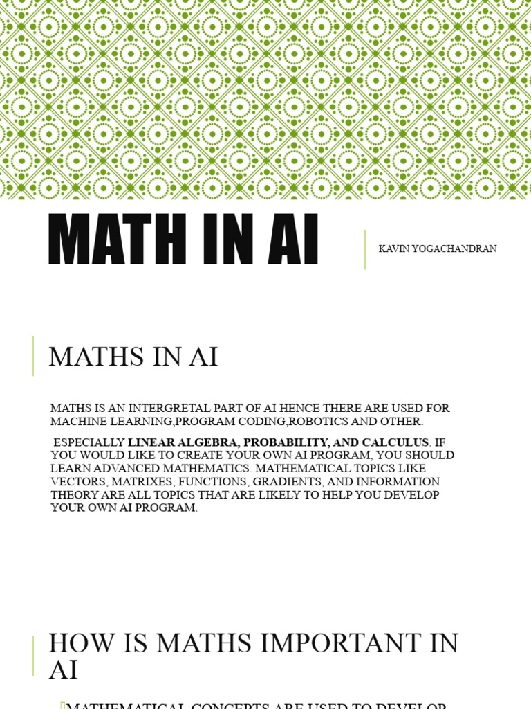 Math in Ai | PDF | Artificial Intelligence | Intelligence (AI) & Semantics