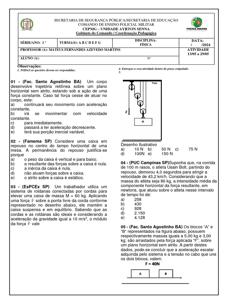 1 SÉRIE - 2ºbimestre - Atividade02 | PDF | Planetas | Órbita