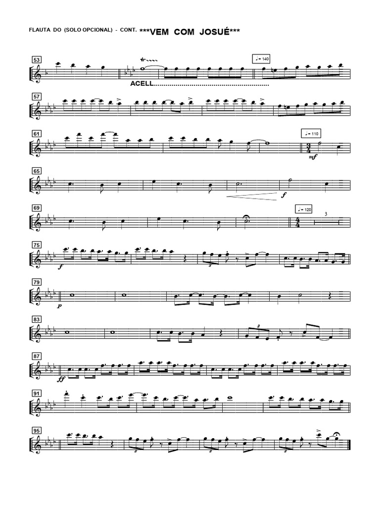 Vem Com Josu ® - Score and Parts-P Íginas-78 | PDF